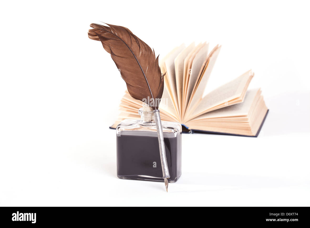 ink pen and book Stock Photo - Alamy