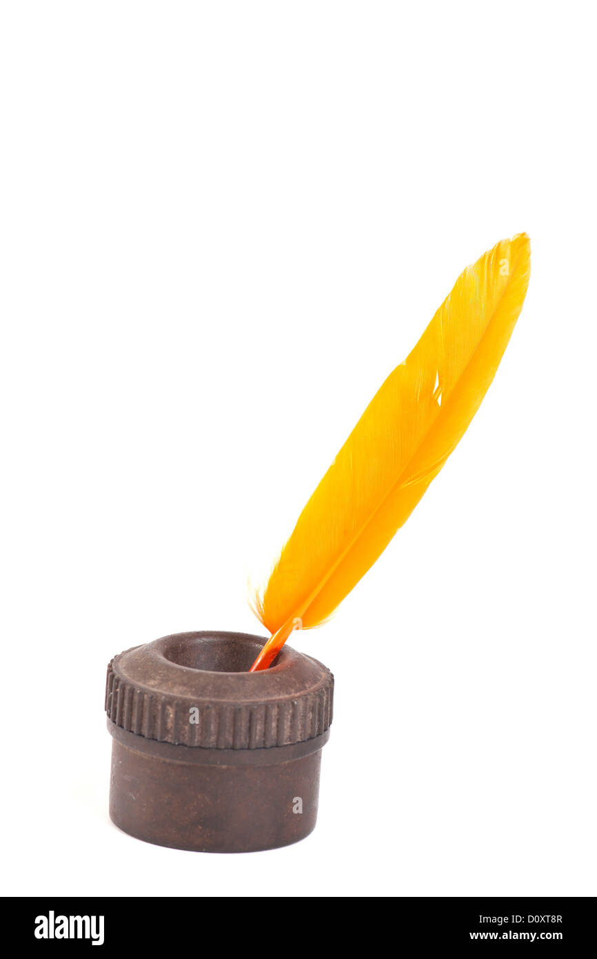 orange ink pen Stock Photo - Alamy