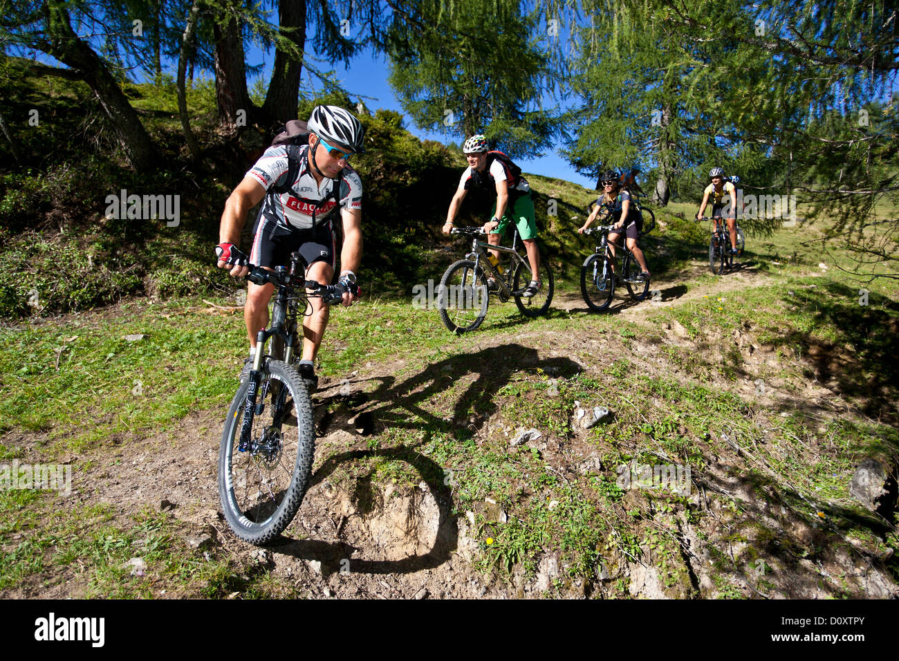 Austria, Europe, Flachau, teenager, biking, riding a bike, bike ...