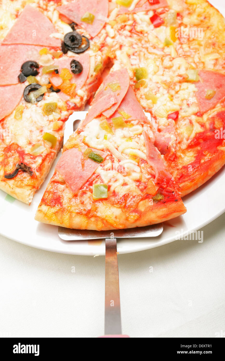 Slice pizza ham on hi-res stock photography and images - Alamy