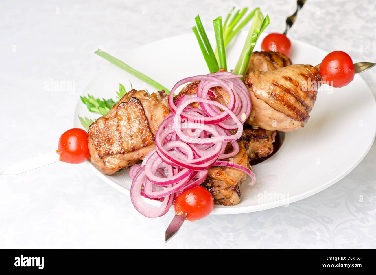 Grilled kebab meat Stock Photo - Alamy