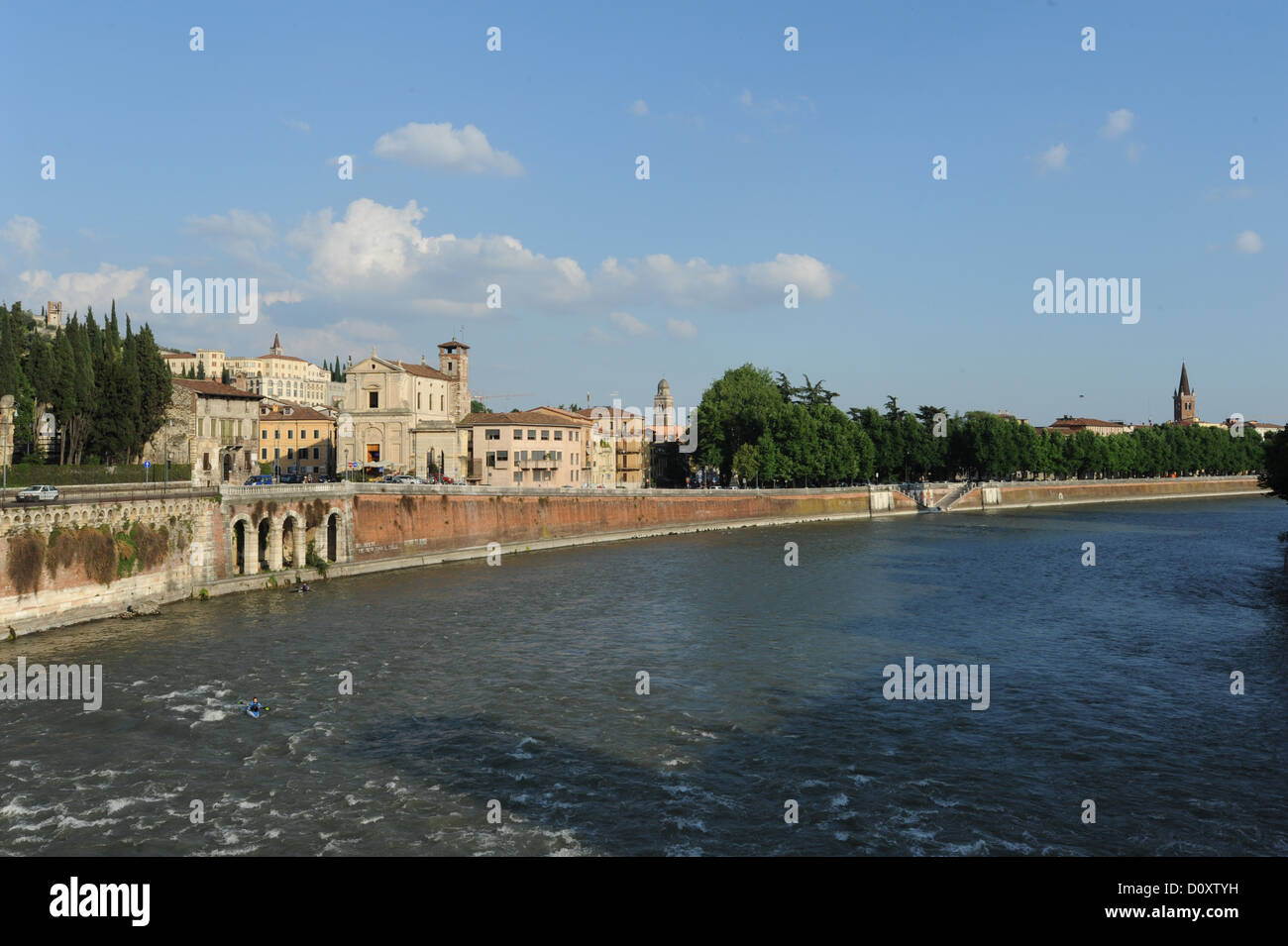 Italy, Europe, Veneto, Verona, river, Adige, fort, Unesco, world ...