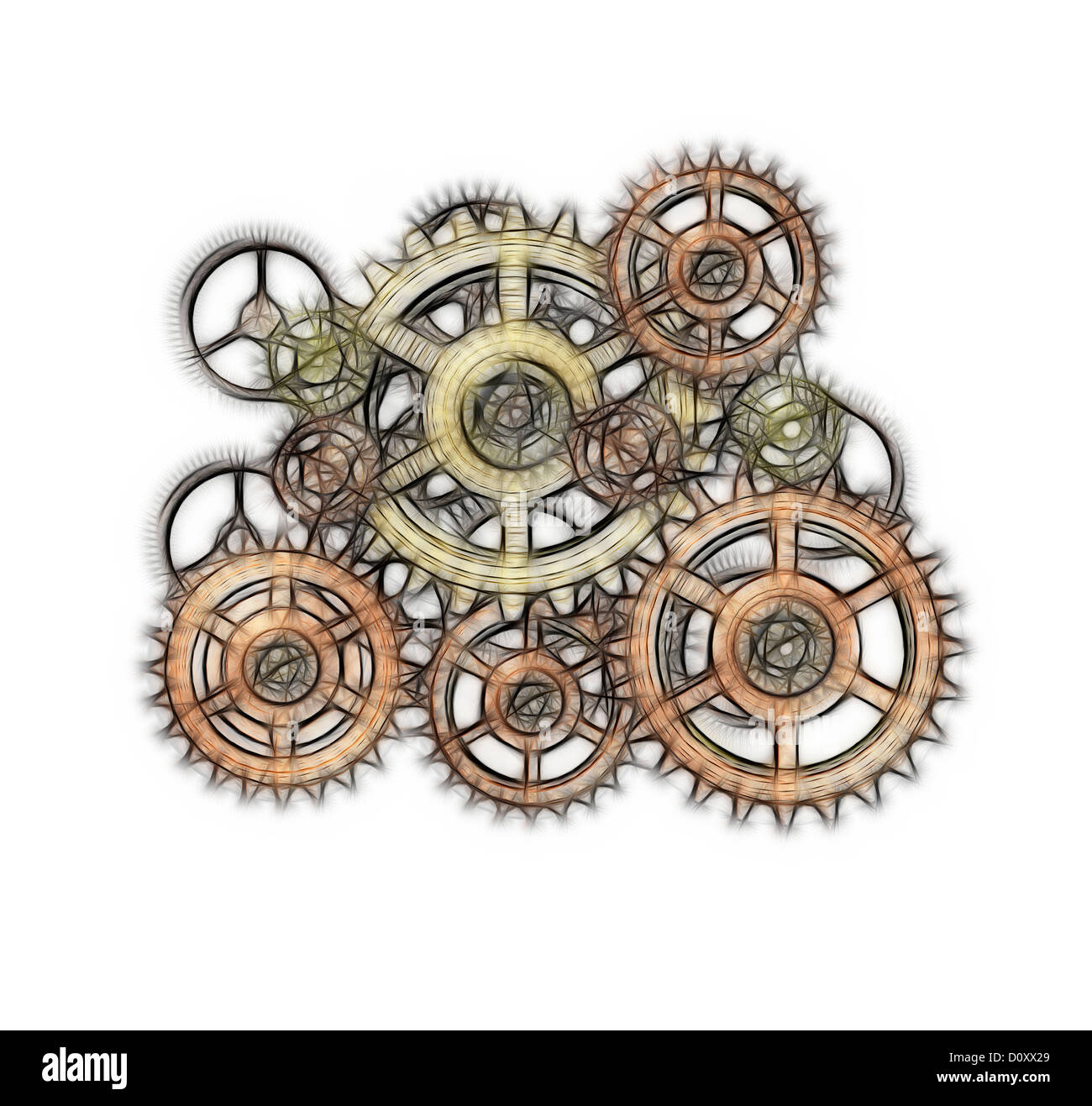 gears on white background Stock Photo - Alamy