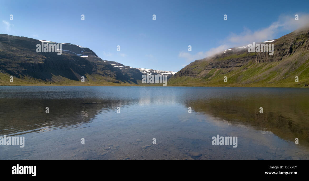 Scenic Lake on the Strandir Coast line, Iceland Stock Photo - Alamy