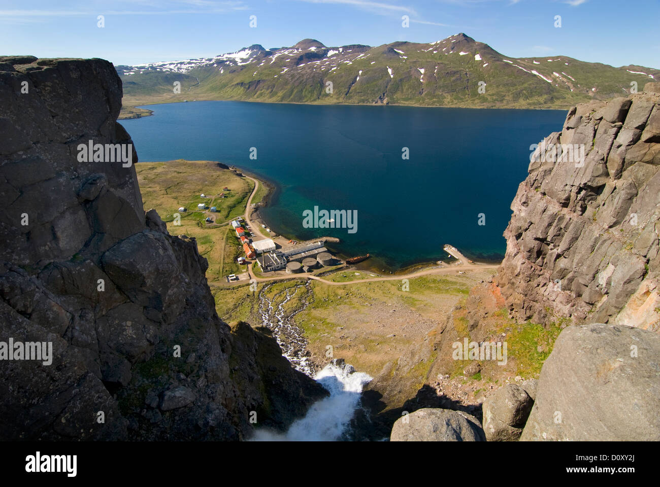 Above Djupavik and Reykjarfjodur on the Strandir coast, Iceland Stock ...