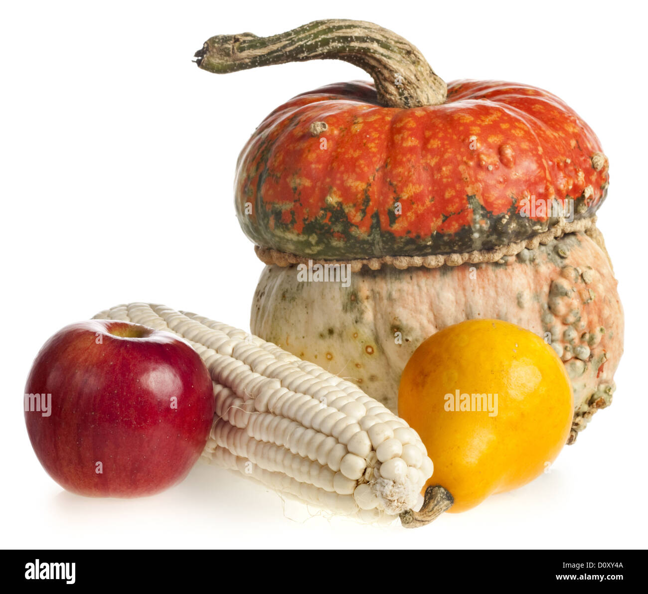 Small colorful pumpkins decoration Cut Out Stock Images & Pictures - Alamy