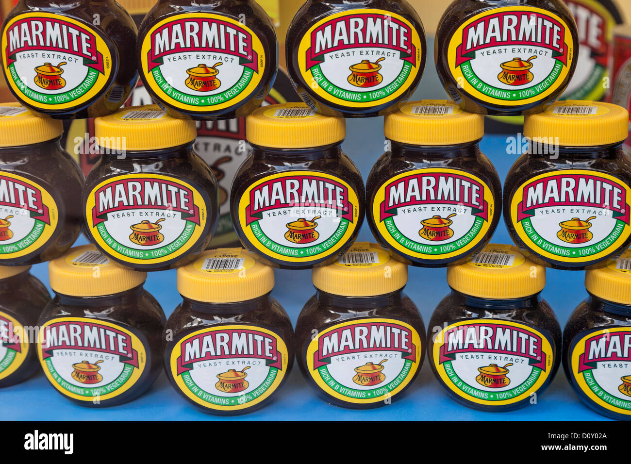 England, Marmite Jars Stock Photo - Alamy