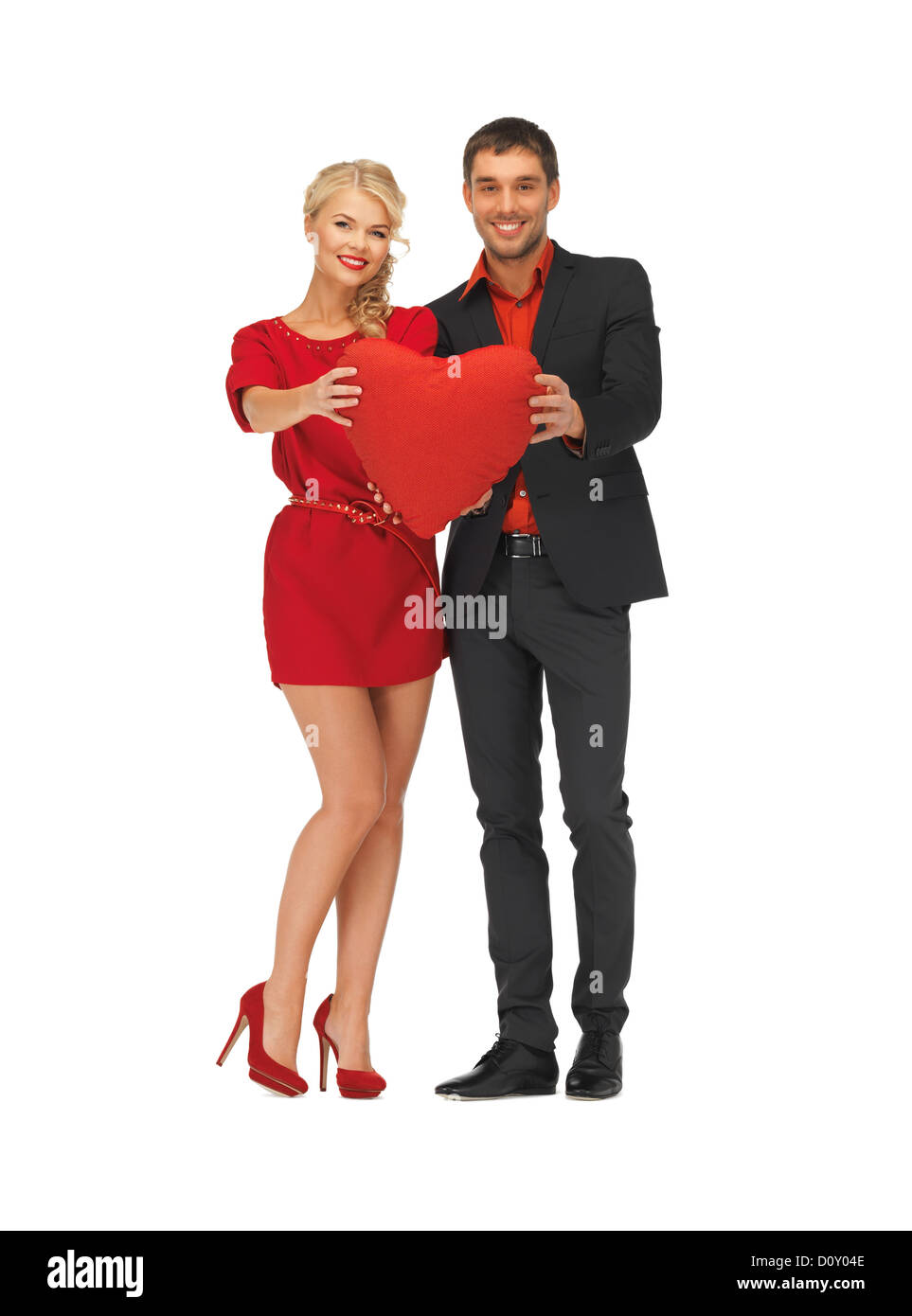 Romantic couple holding red Cut Out Stock Images & Pictures - Alamy