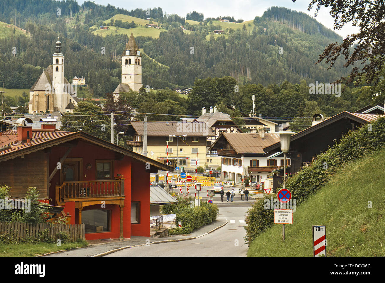Austria Kitzbuhel Level Crossing Stock Photo - Alamy