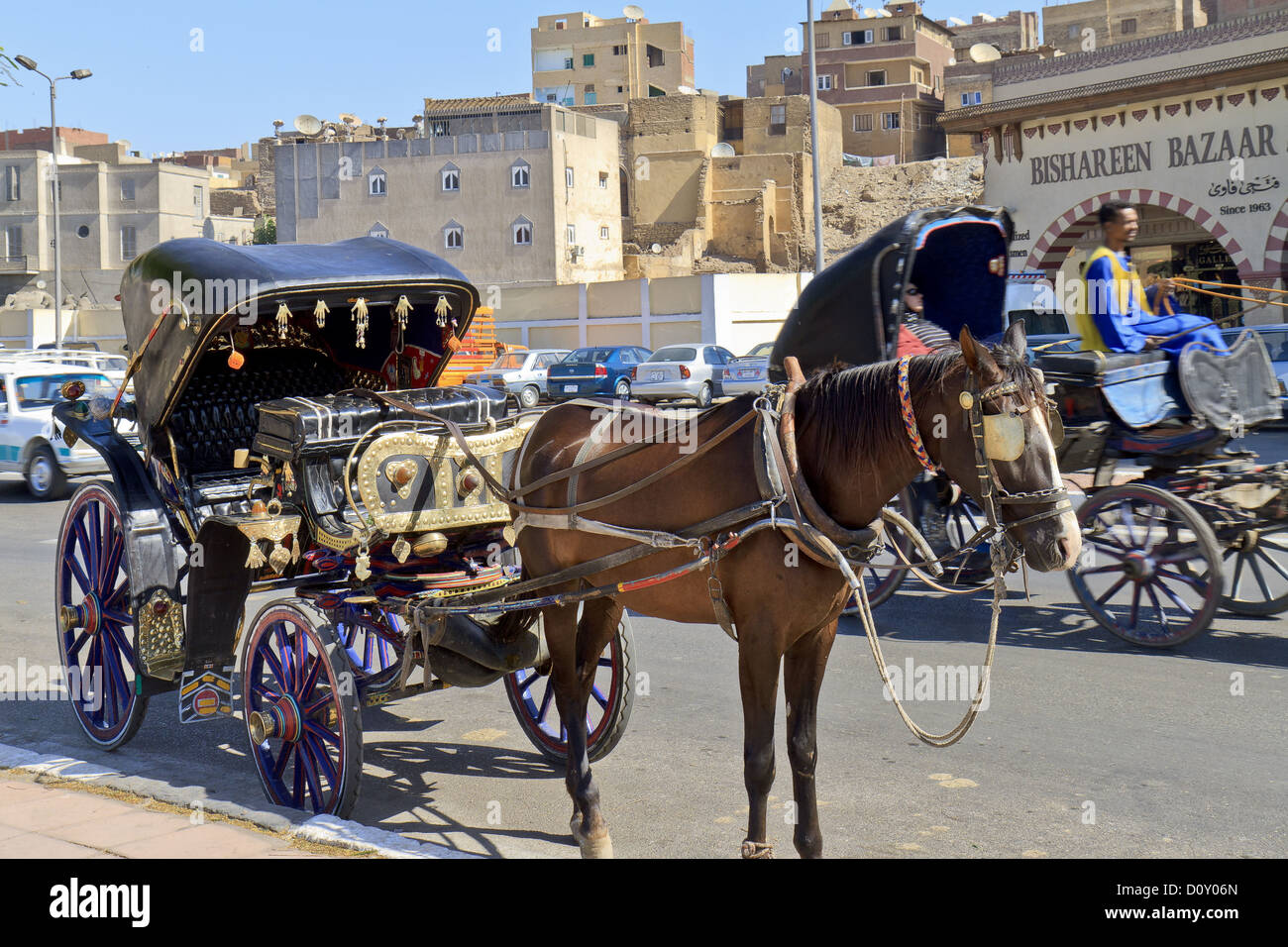 Egypt Aswan Cart In Motion Stock Photo - Alamy