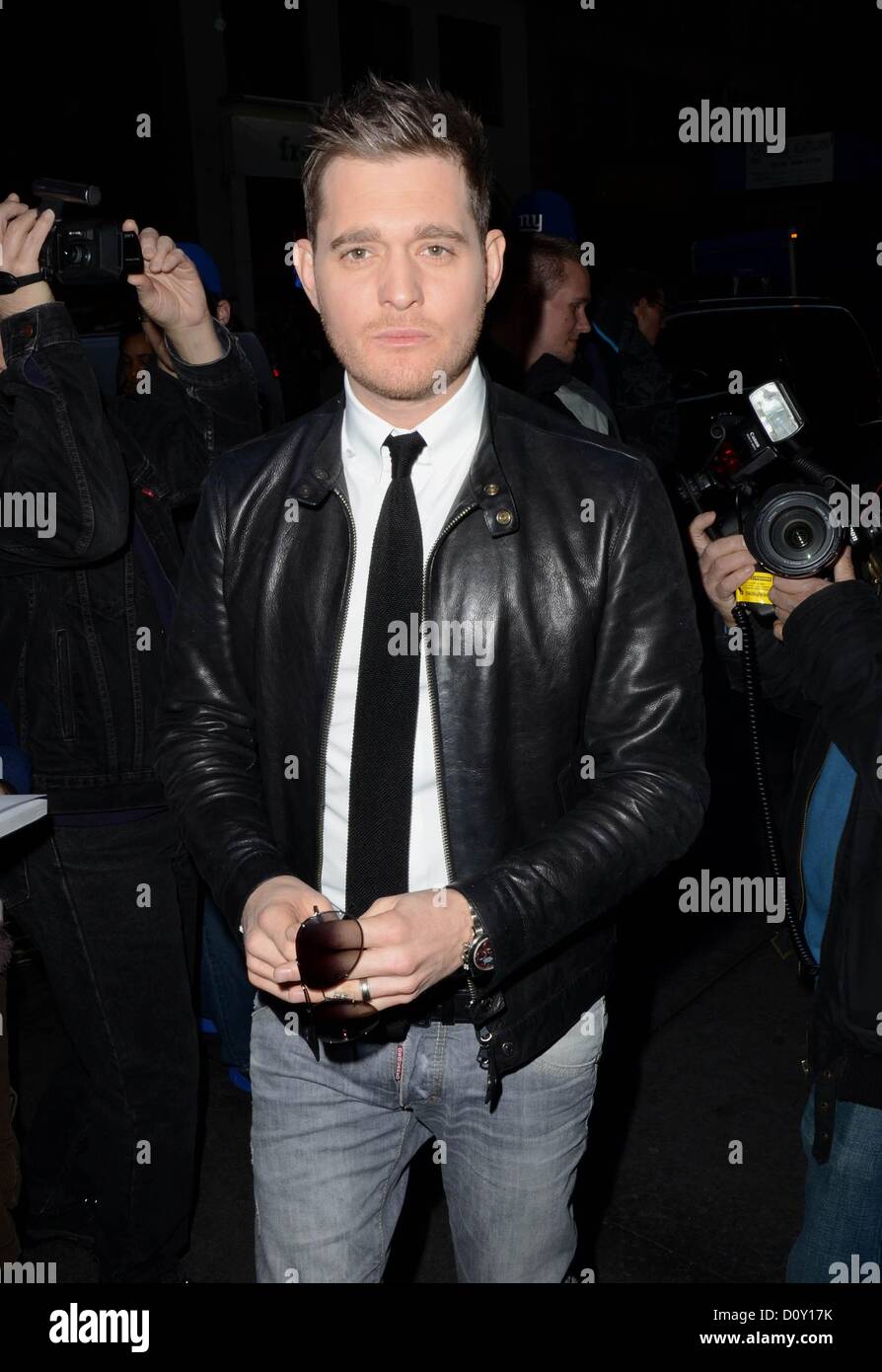 New York, USA. 3rd December 2012. Michael Buble out and about for NBC ...
