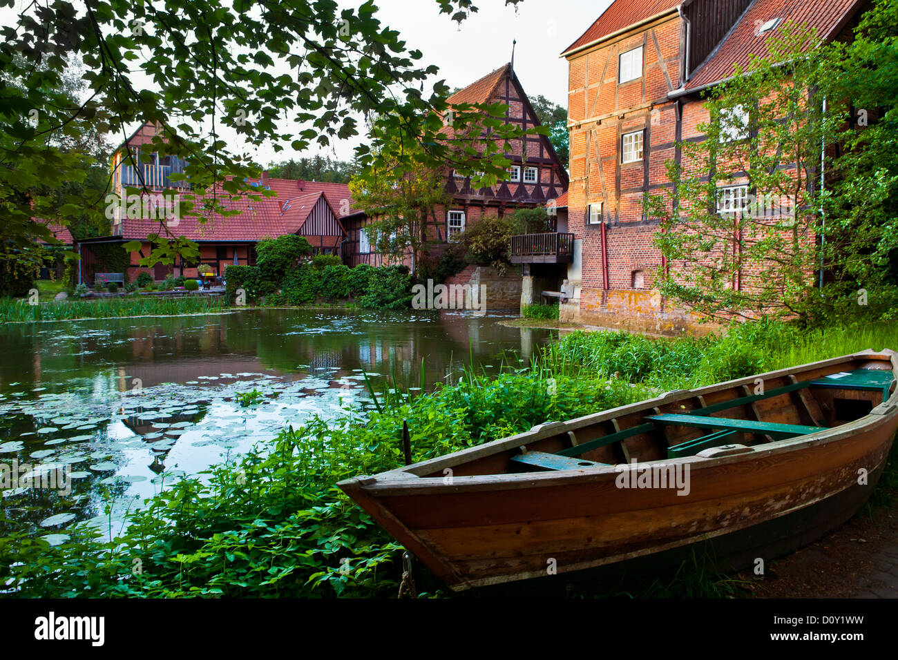 summer landscape with river Stock Photo - Alamy