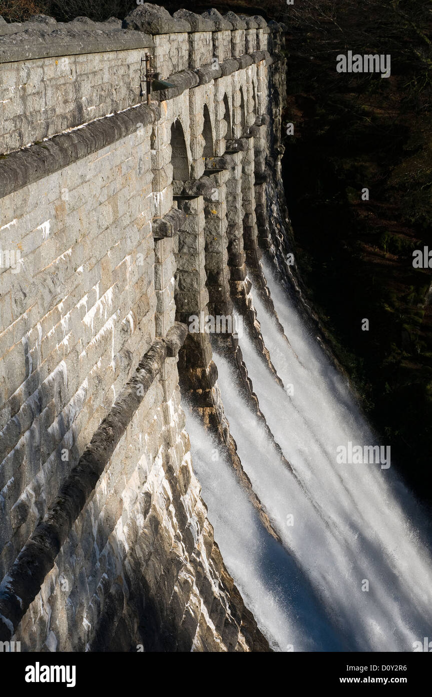 The Burrator Dam,river Meavy, Burrator Reservoir,The Burrator Dam is ...