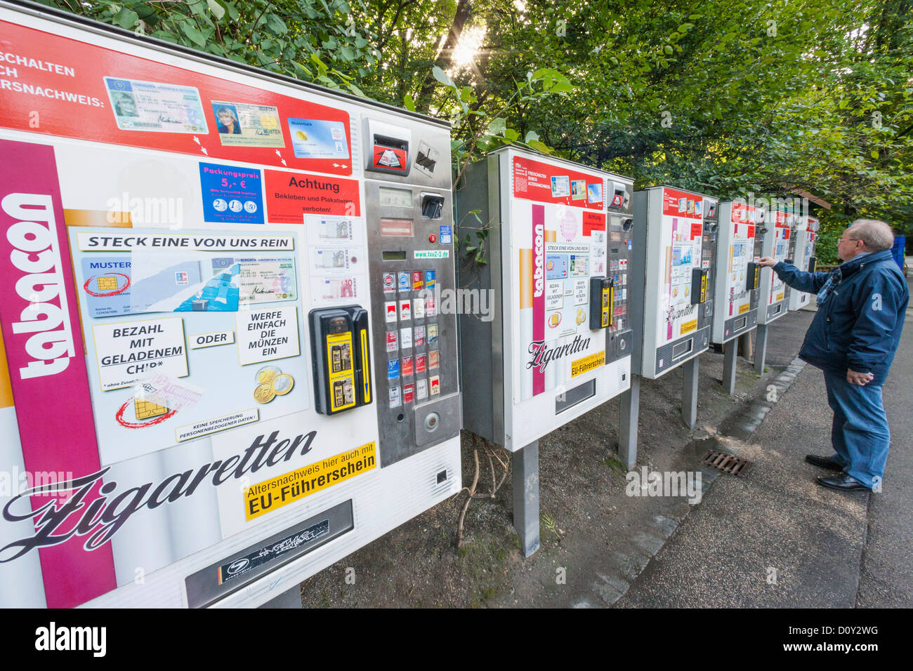 Germany, Bavaria, Munich, Cigarette Vending Machines Stock Photo - Alamy