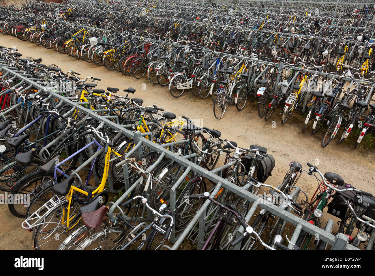 Communal bicycle rack, Ghent, Belgium Stock Photo - Alamy