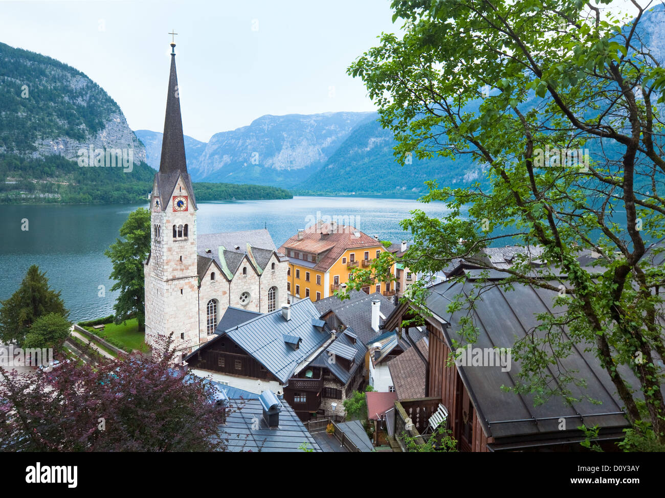 Hallstatt view (Austria Stock Photo - Alamy