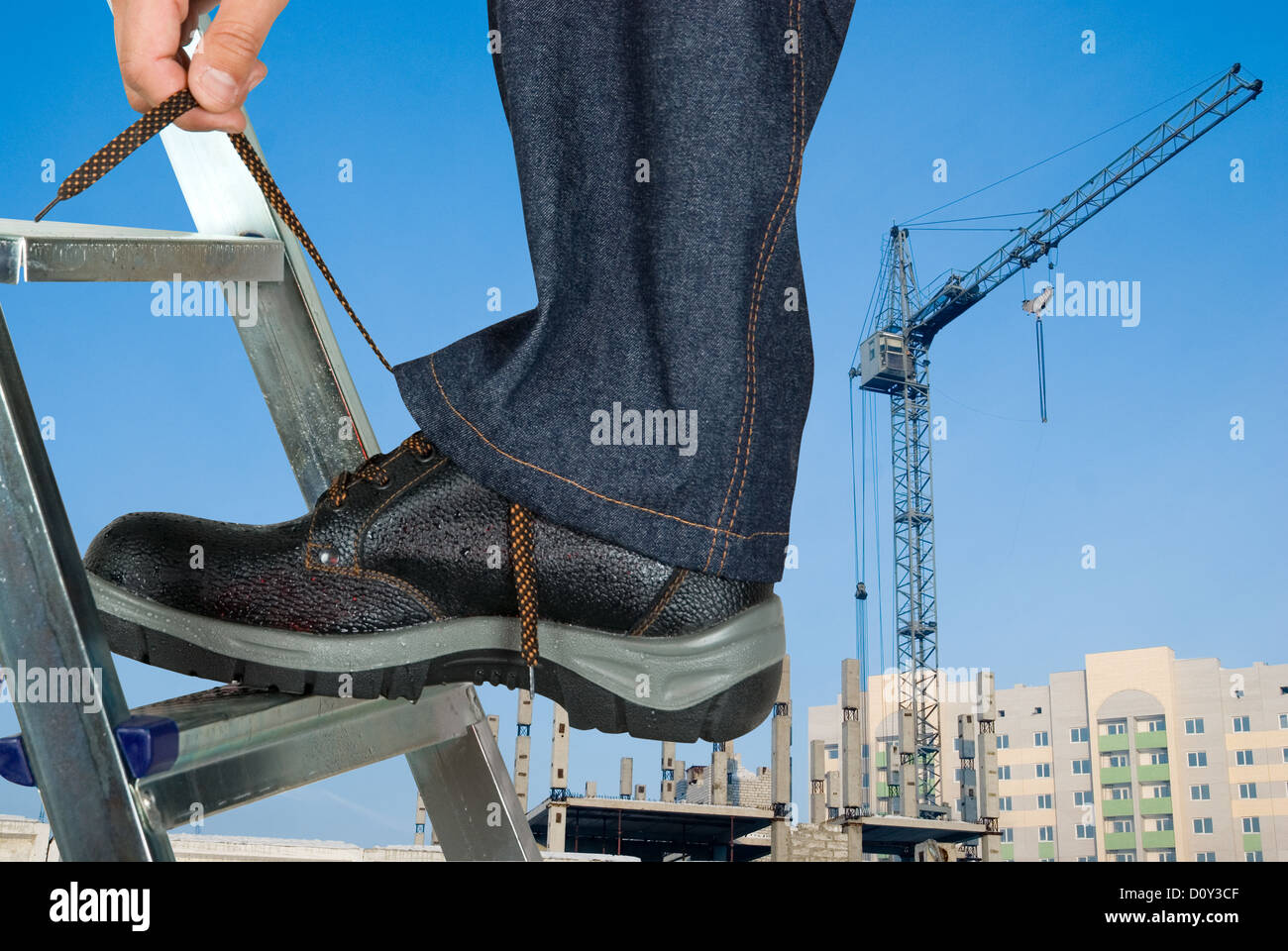 lace his shoes Stock Photo - Alamy
