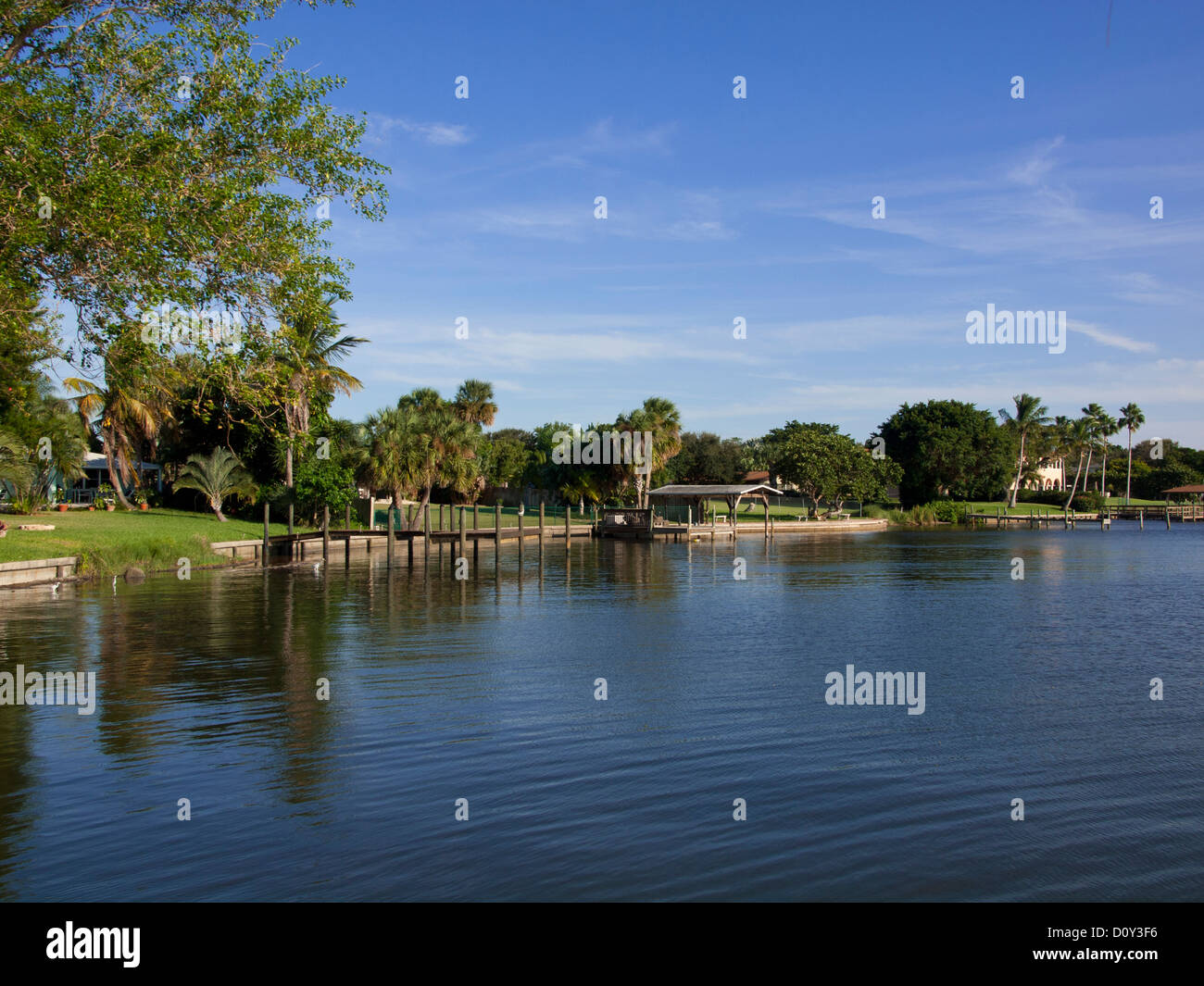 Backshore of Indialantic Florida on the Indian River Lagoon in Brevard ...