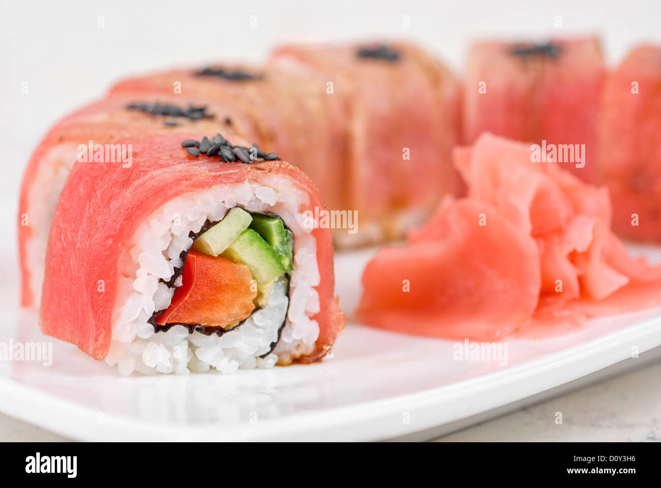 Fuji Sushi rolls Stock Photo - Alamy