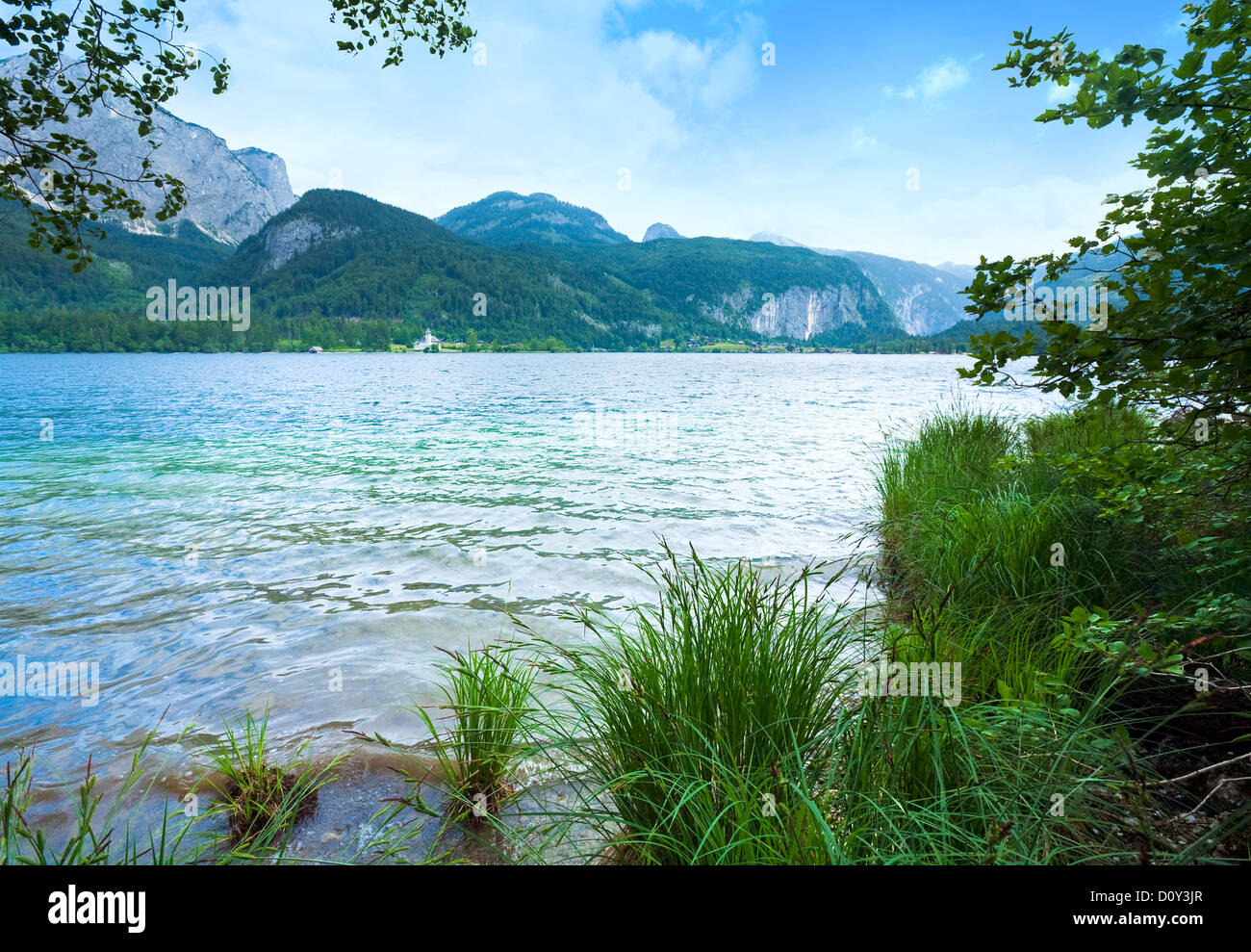 Alpine summer lake view Stock Photo - Alamy