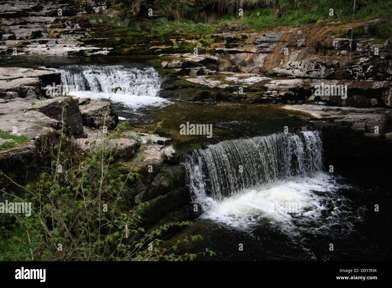 Waterfalls on the river ribble near Stainforth Stock Photo - Alamy