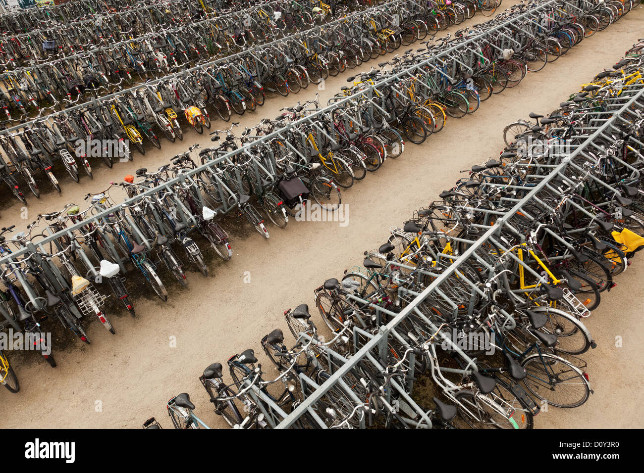 Communal bicycle rack, Ghent, Belgium Stock Photo - Alamy