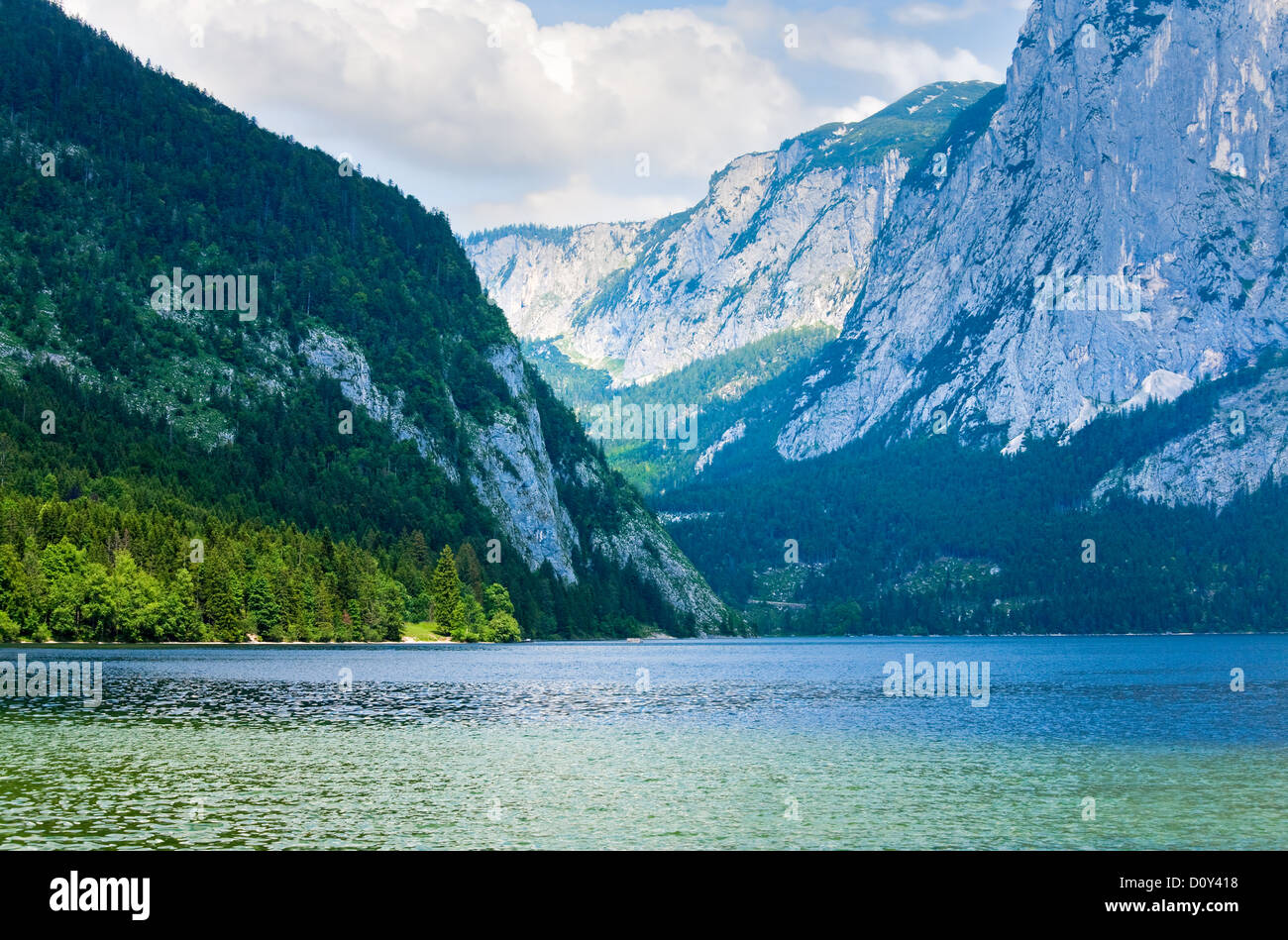 Alpine summer lake view Stock Photo - Alamy