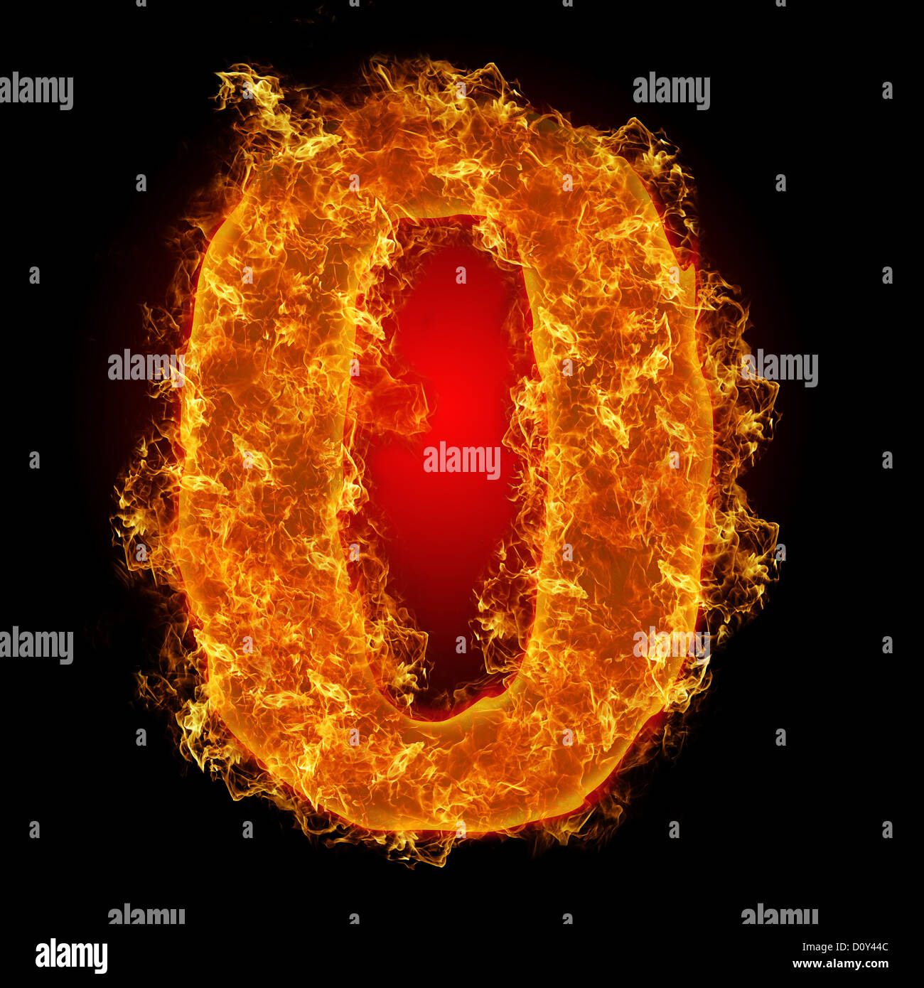 Fire number 0 Stock Photo - Alamy