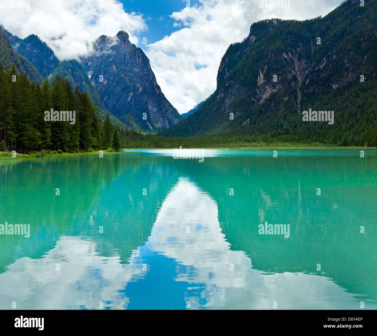 Alpine summer lake view Stock Photo - Alamy