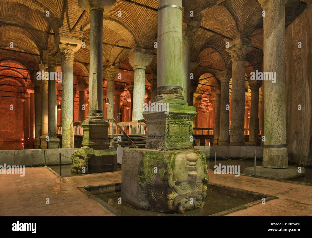 Underground cistern, Basilica, Sultan Ahmet Istanbul Turkey Stock Photo ...