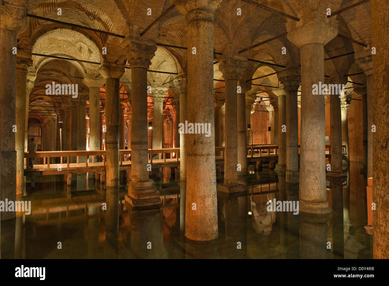 Underground cistern, Basilica, Sultan Ahmet Istanbul Turkey Stock Photo ...