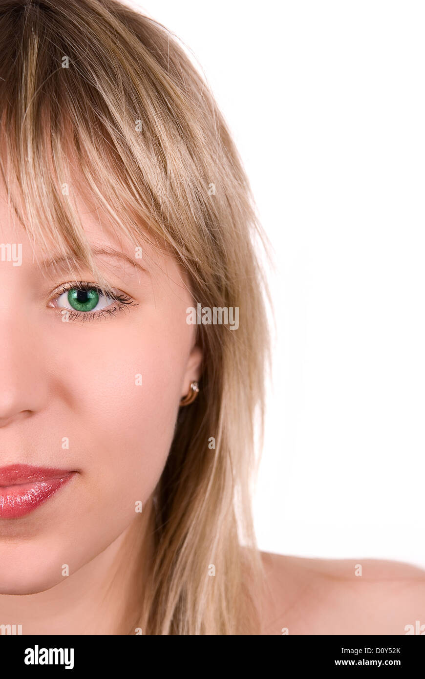 Half face portrait Stock Photo - Alamy