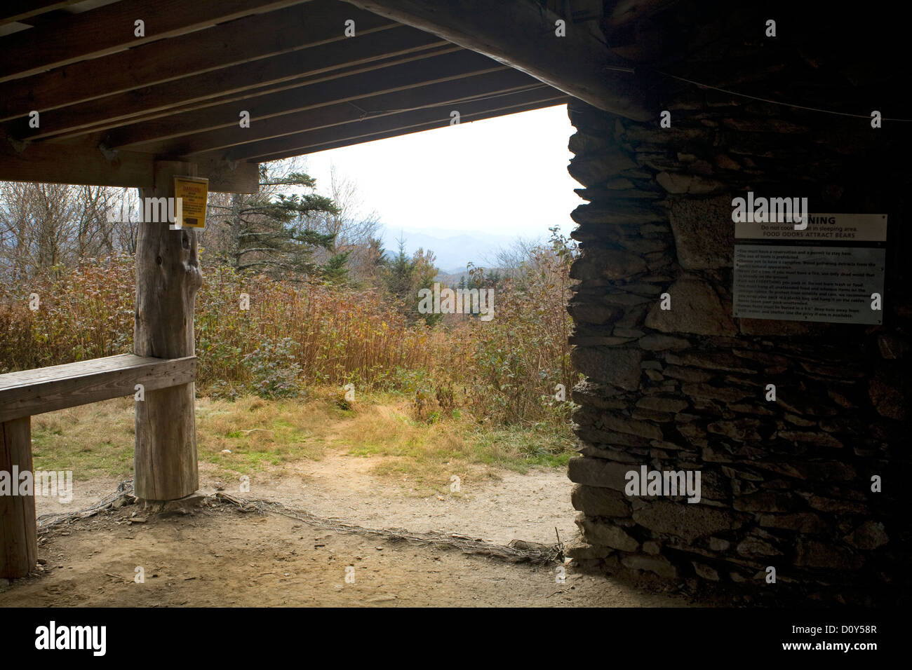 NORTH CAROLINA - Icewater Spring shelter on the Appalachian Trail north ...