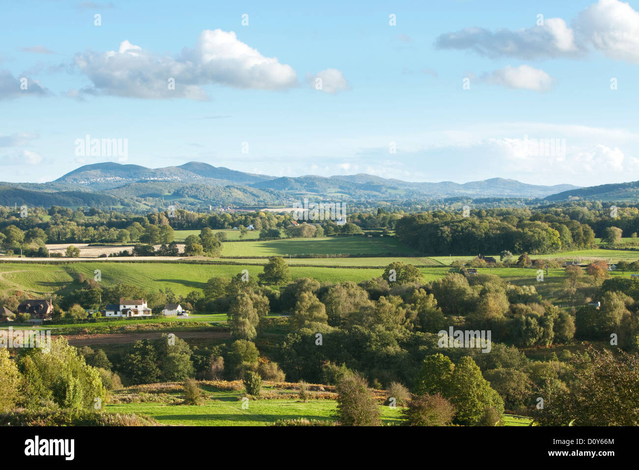 MMalvern Hills from Bringsty Common, Herefordshire, England, UK Stock ...