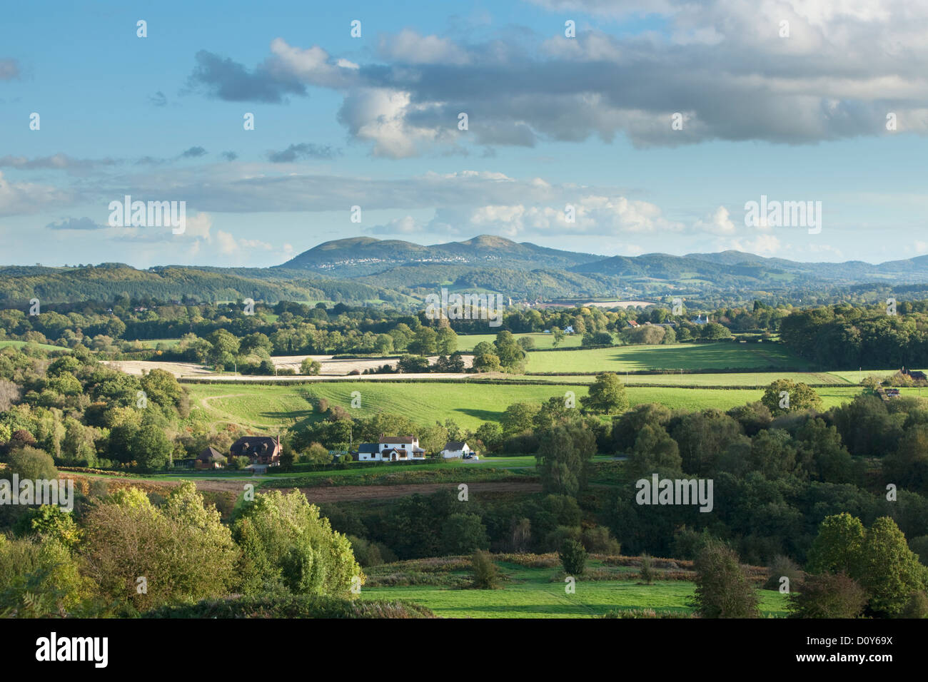 MMalvern Hills from Bringsty Common, Herefordshire, England, UK Stock ...
