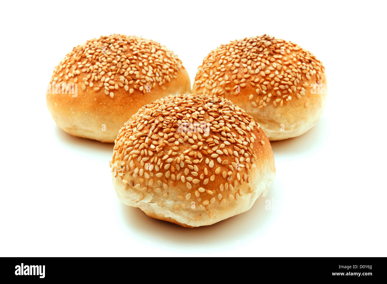 Sesame bread on a white background Stock Photo - Alamy