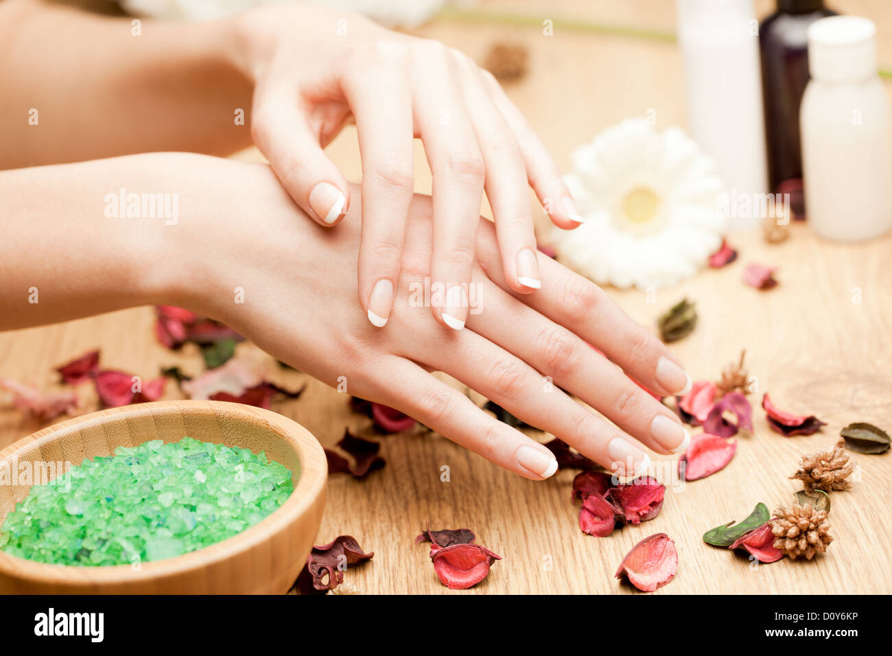 Spa hands Stock Photo - Alamy