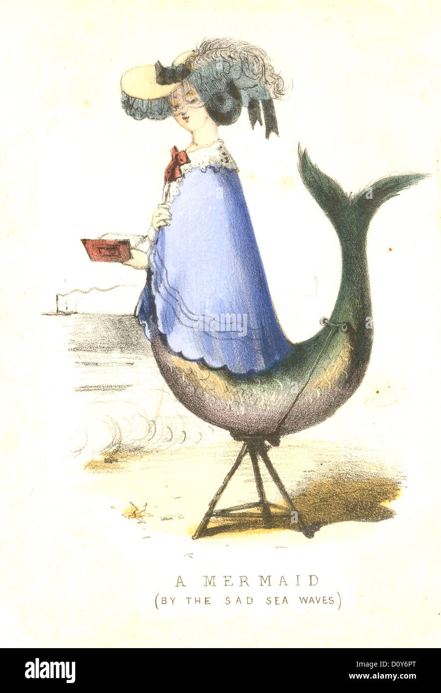 Anthropomorphic Victorian damsel titled A Mermaid Stock Photo - Alamy