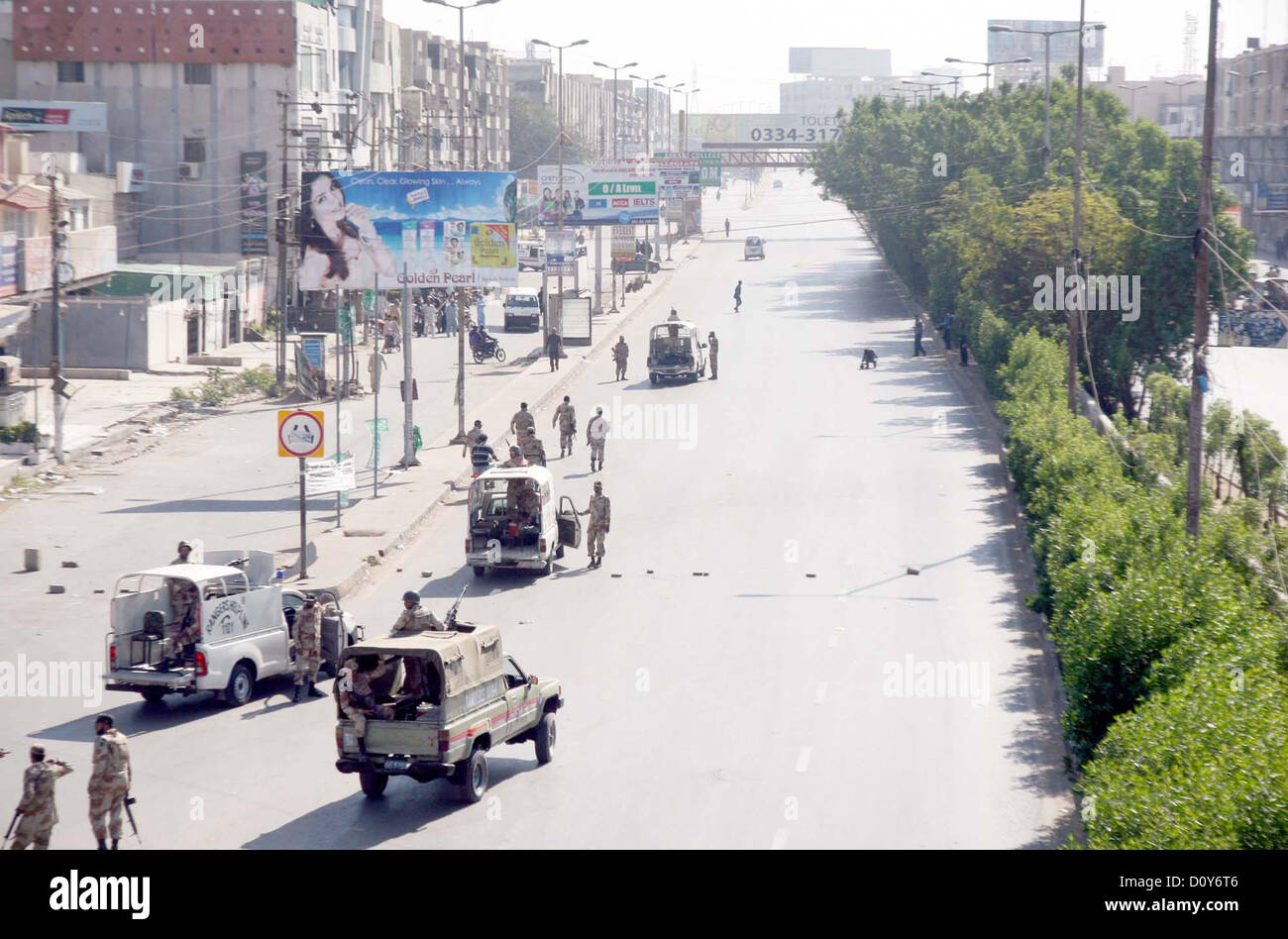Rangers officials stand alert during protest against target killing of ...