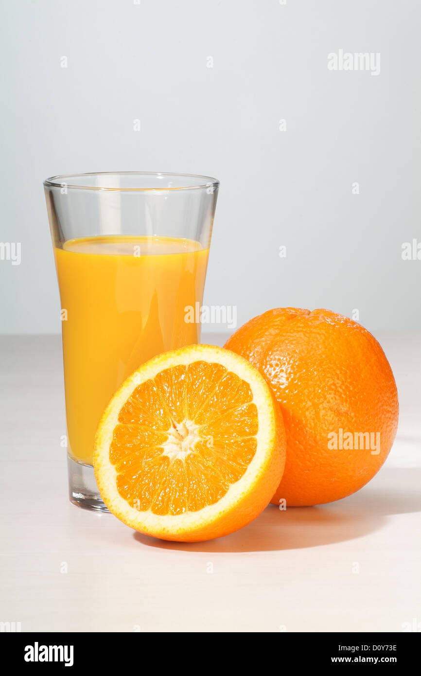 Hamburg, Germany, a glass of orange juice with fruits Stock Photo - Alamy