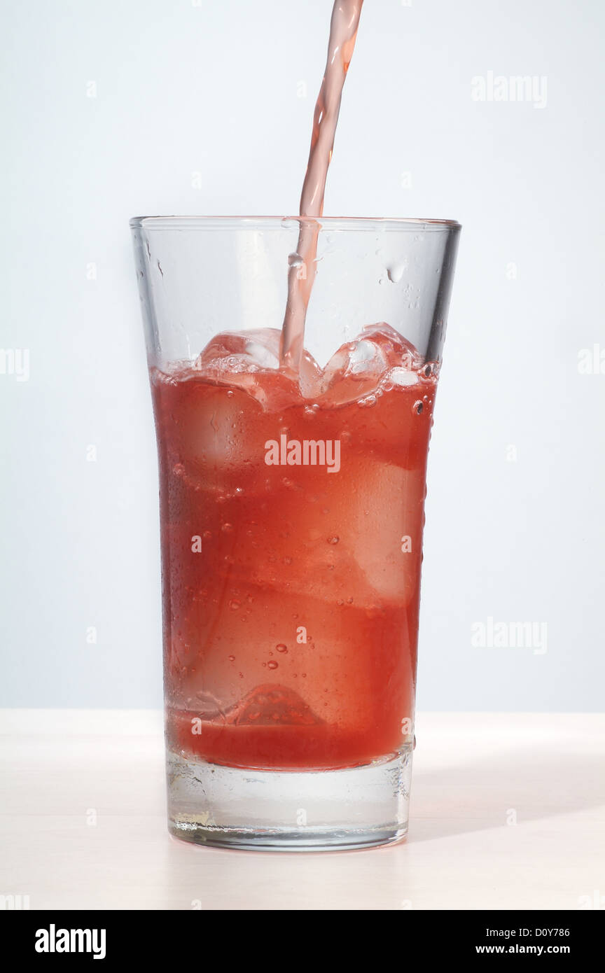 Hamburg, Germany, a glass of lemonade with Eiwuerfeln Stock Photo - Alamy
