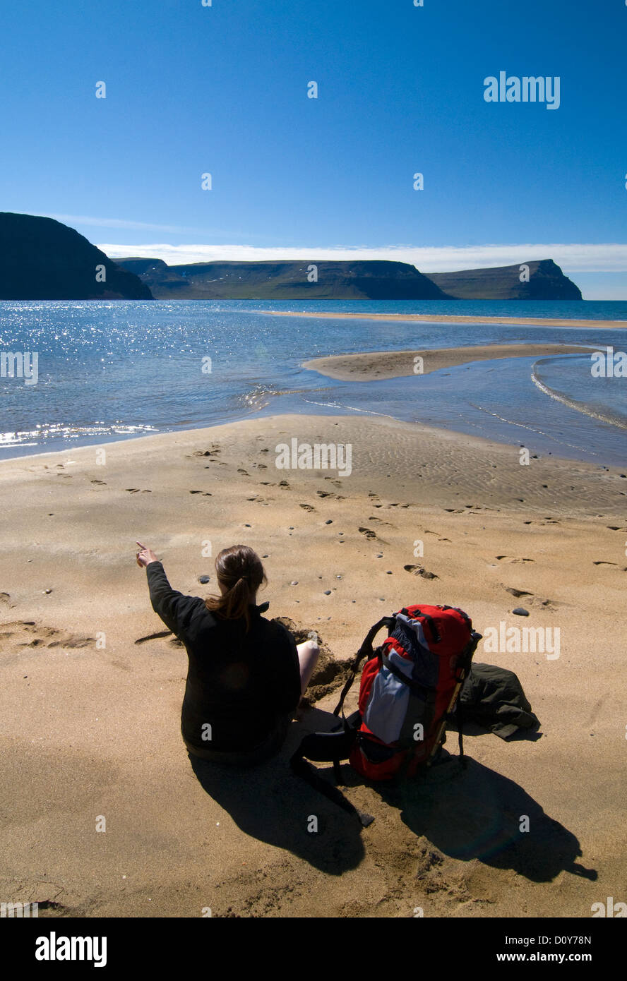 Latrar in Adalvik bay, on the Hornstrandir Peninsula on the ...