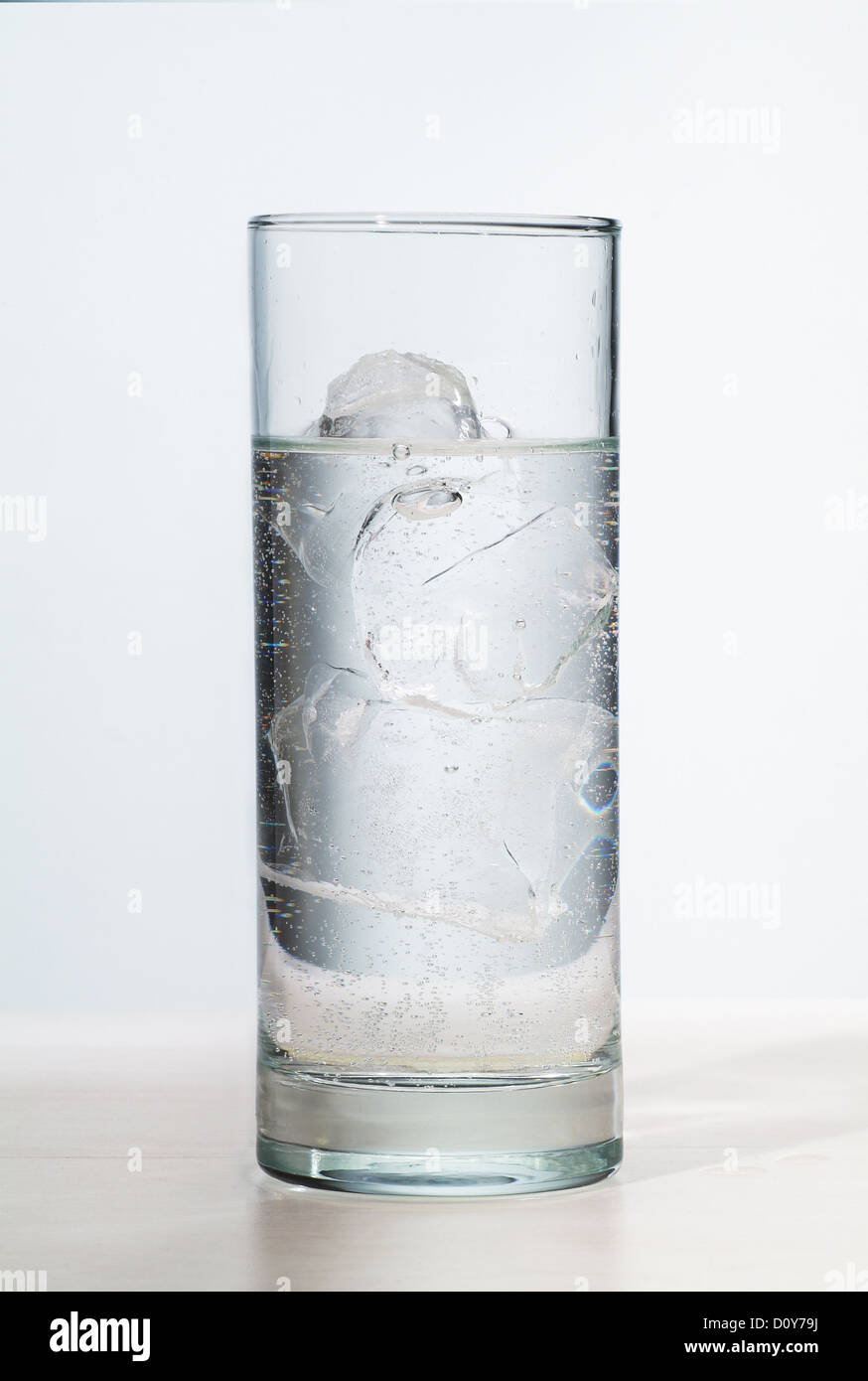 Hamburg, Germany, a glass of water with pieces of ice Stock Photo - Alamy