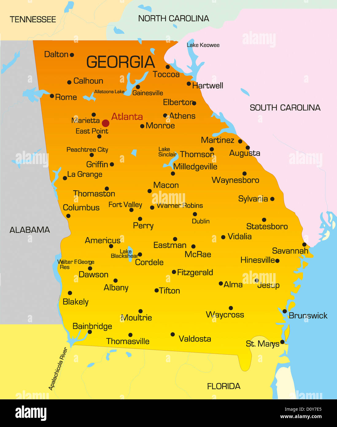 Atlanta Area Map High Resolution Stock Photography and Images - Alamy