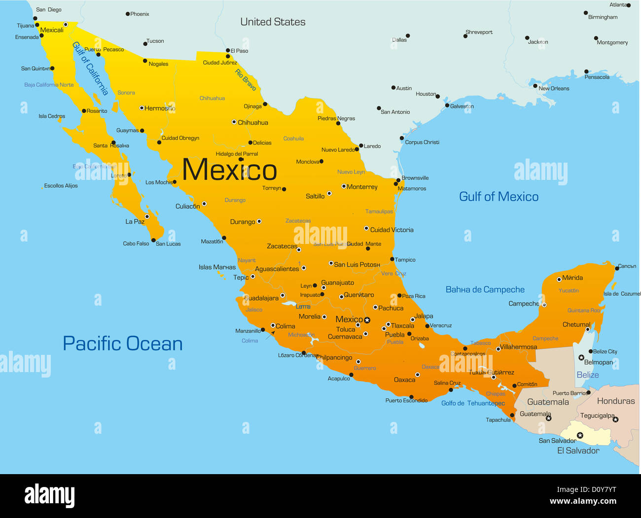Honduras administrative political map flag hi-res stock photography and ...