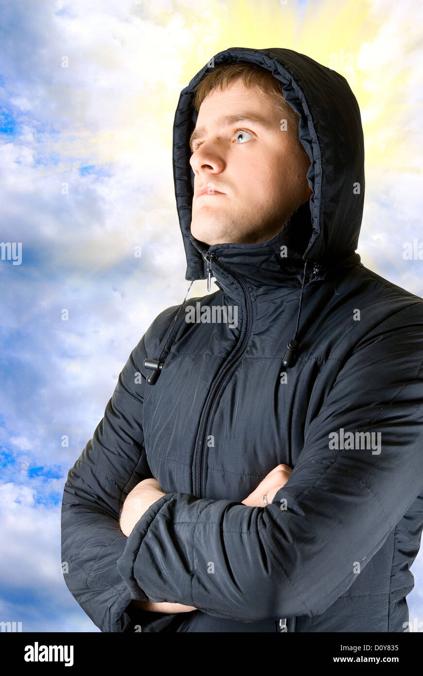man at sky Stock Photo - Alamy