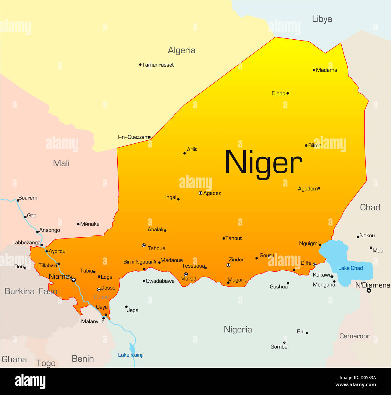 Map of mali, niger, burkina faso hi-res stock photography and images ...