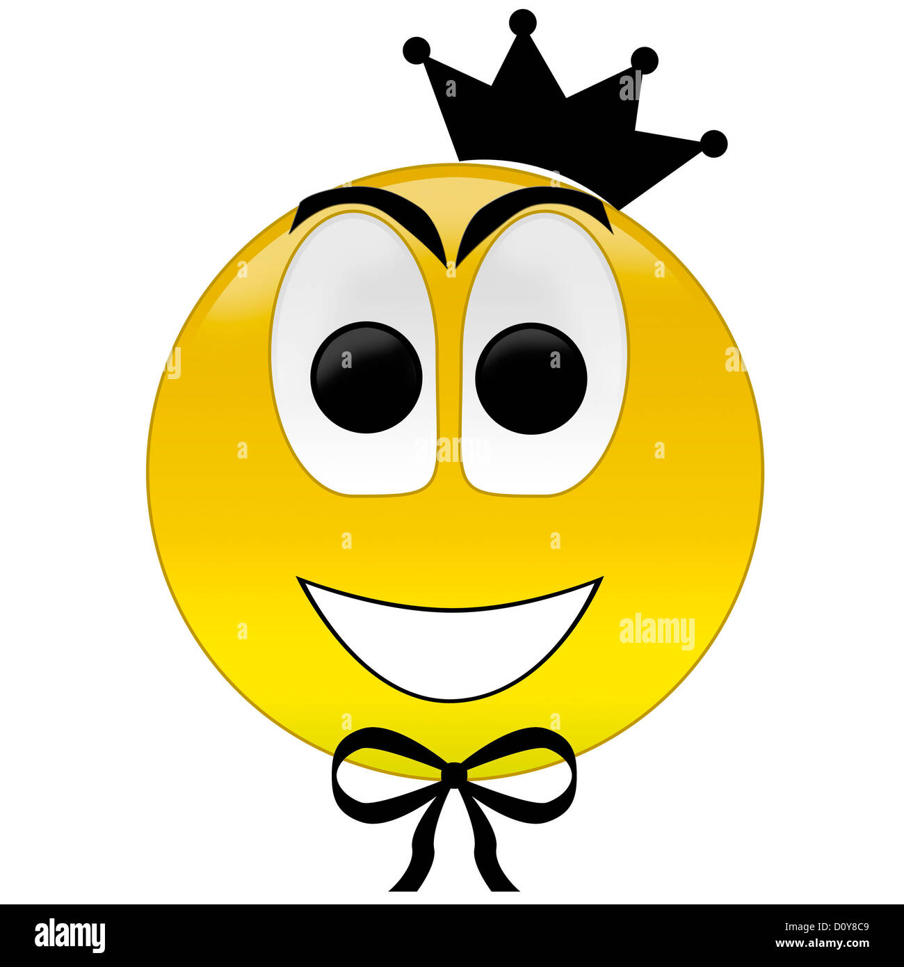 Happy smiley with crown tie Stock Photo - Alamy