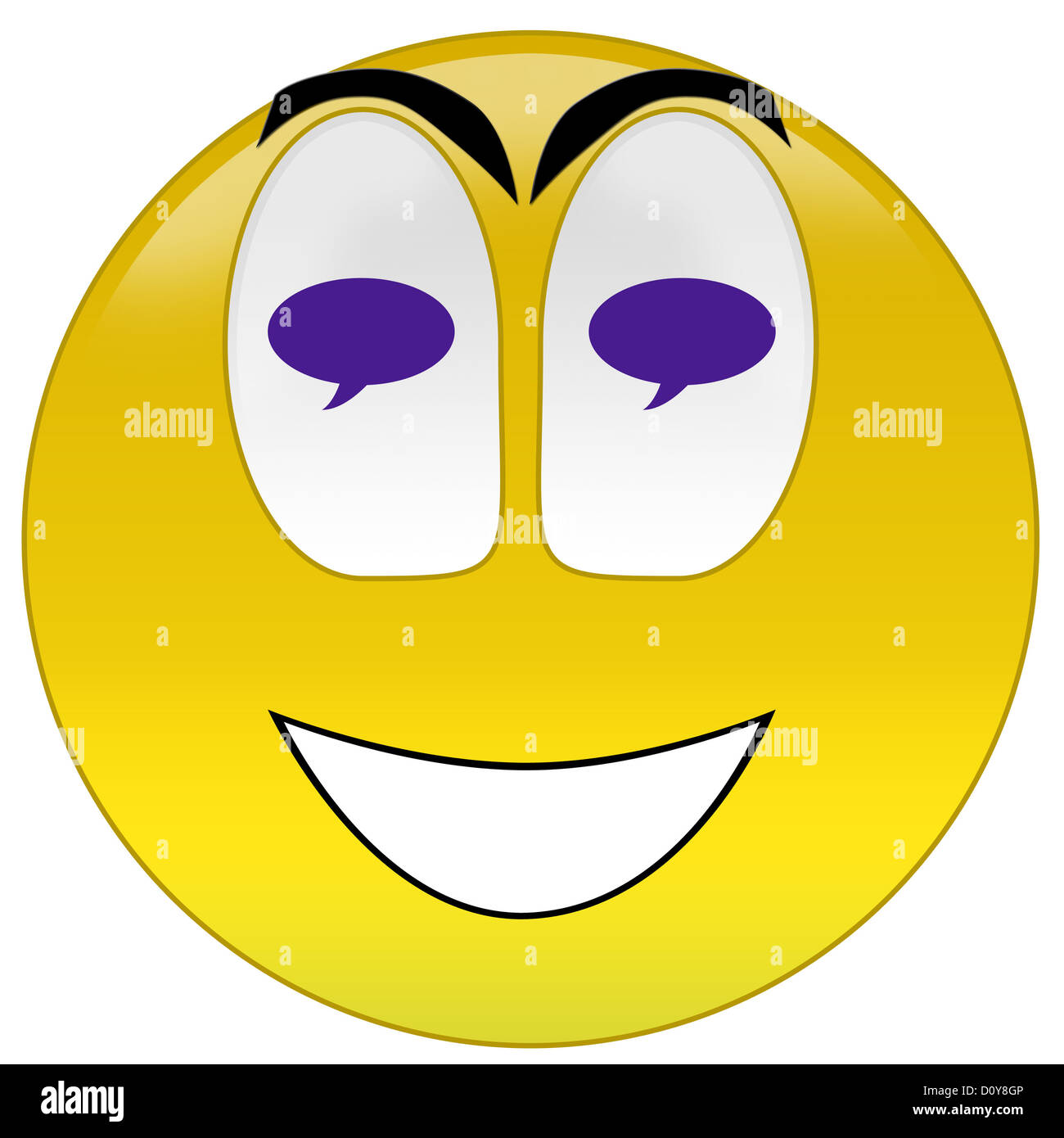 Happy cartoon emoticon thinking hi-res stock photography and images - Alamy