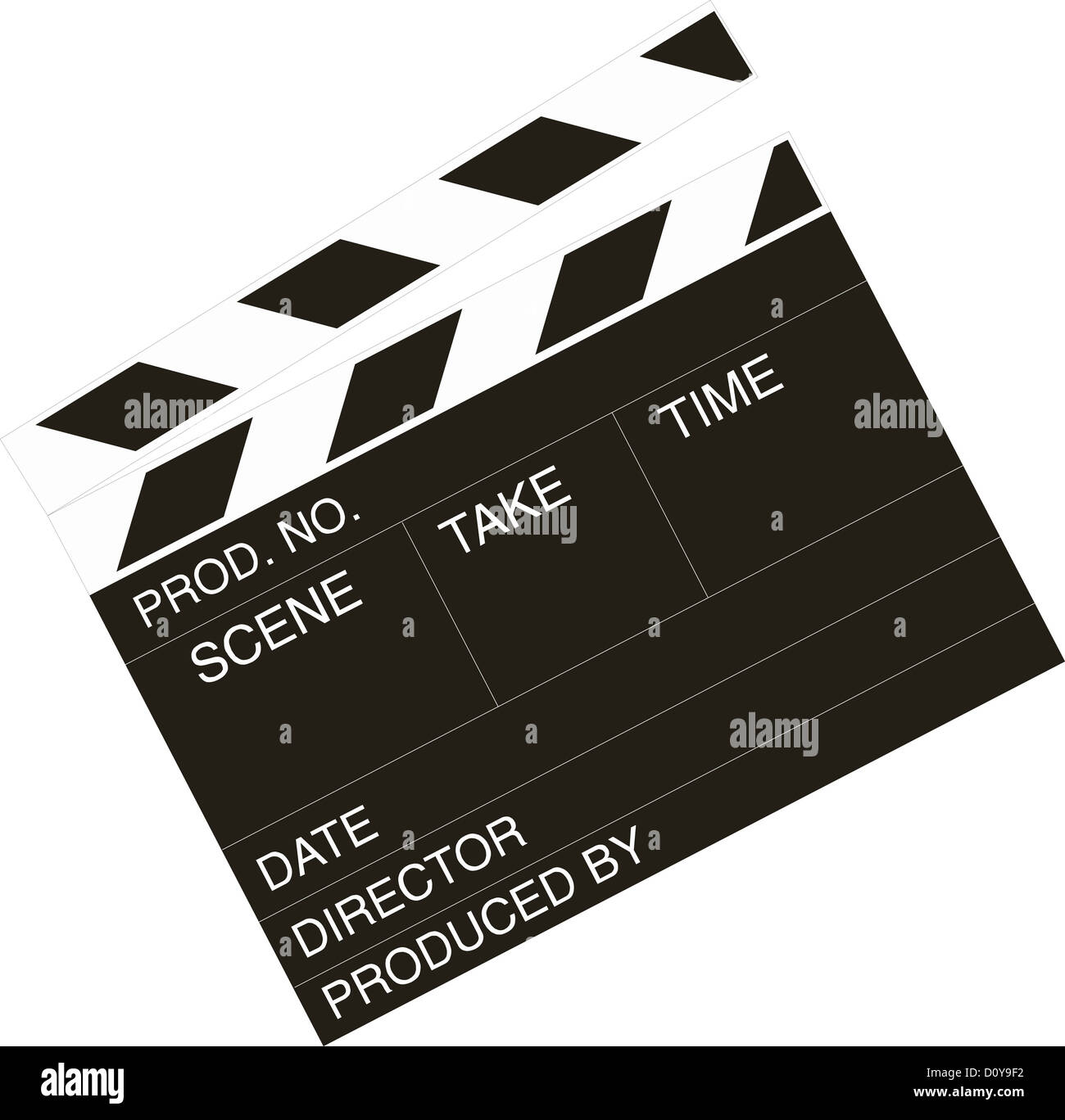 Movie director clapper-board Stock Photo - Alamy